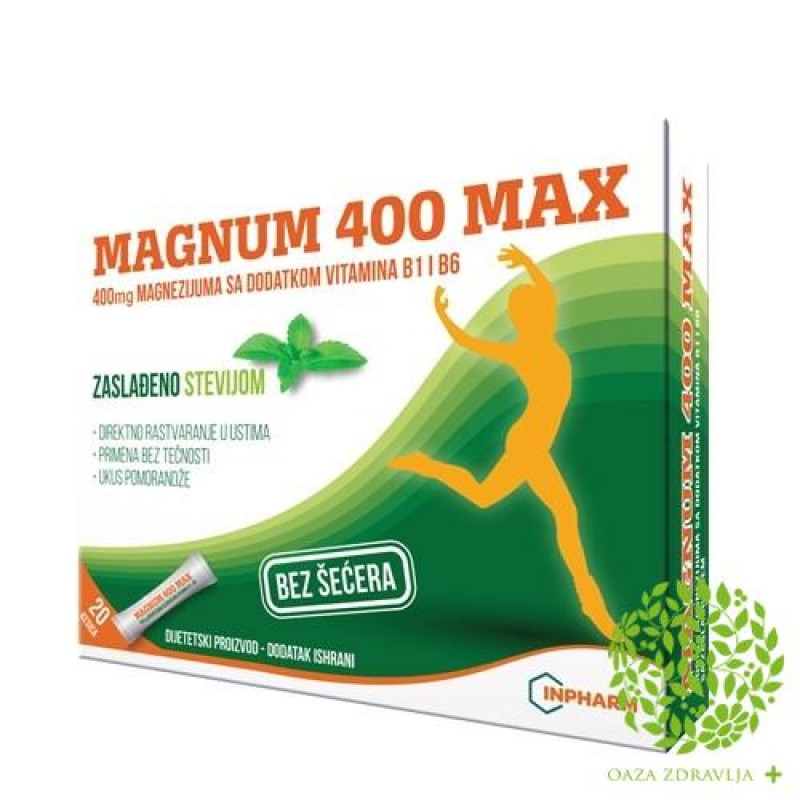 MAGNUM 400 MAX granule 20x2g | Oaza zdravlja | Akcija & Cena