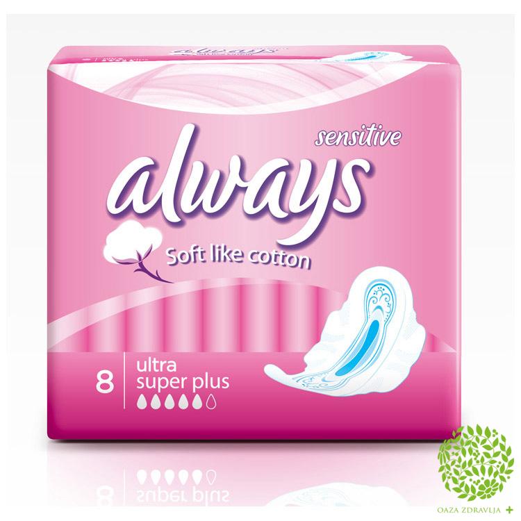 ULOŠCI ALWAYS SENSITIVE ULTRA SUPER PLUS 8 kom. | Oaza zdravlja ...