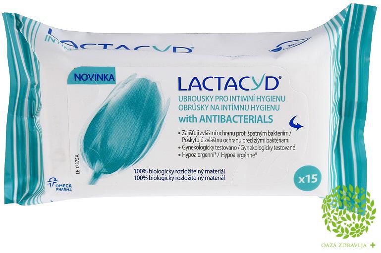 LACTACYD INTIMNE MARAMICE ANTIBACTERIAL 15 kom. | Oaza zdravlja ...