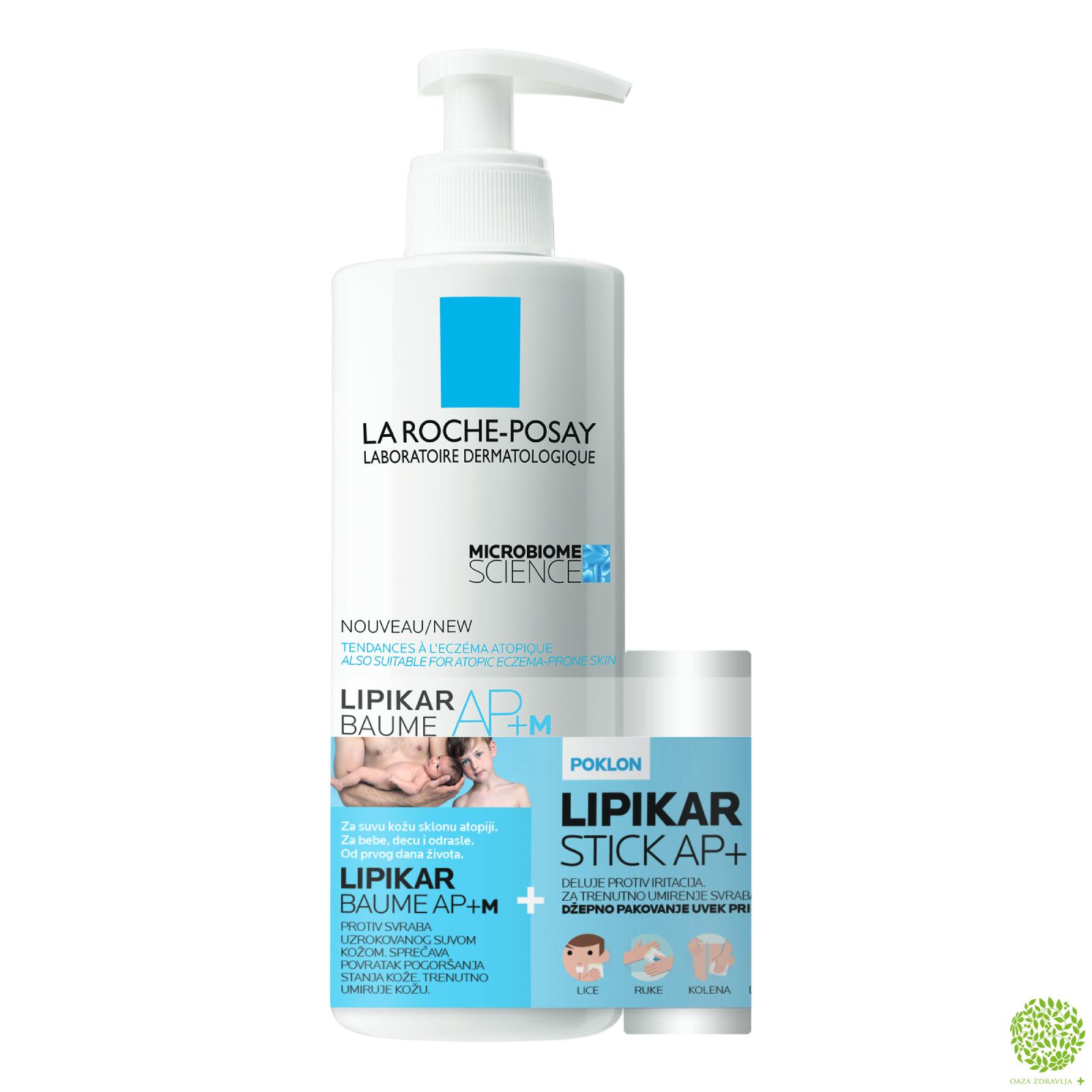 LA ROCHE-POSAY LIPIKAR BAUME AP+ 400ml + LIPIKAR STICK AP+ 15ml 8566 ...